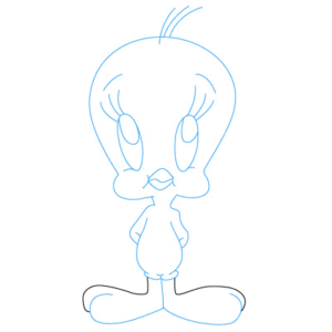 How to draw: Tweety - easy step by step tutorial for kids