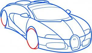 How to draw: Bugatti Veyron - easy step by step tutorial for kids