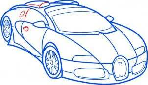 How to draw: Bugatti Veyron - easy step by step tutorial for kids