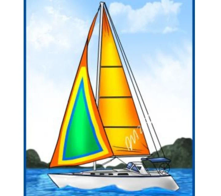 How to draw: Sailing yacht - easy step by step tutorial for kids