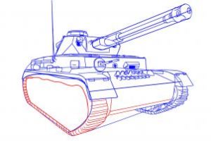 How to draw: Tank - easy step by step tutorial for kids