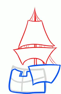 Zeichnen Tutorial: Schiff zeichnen schritt für schritt tutorial für Kinder