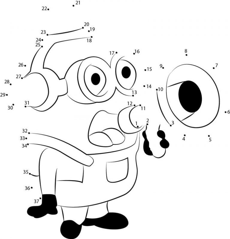 Connect the dots: Firefighter, printable for kids & adults, free