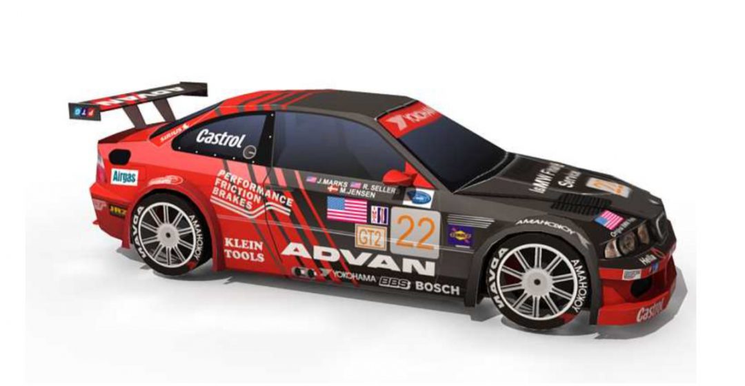 Paper model: BMW M3 GTR free & printable for kids and adults ...