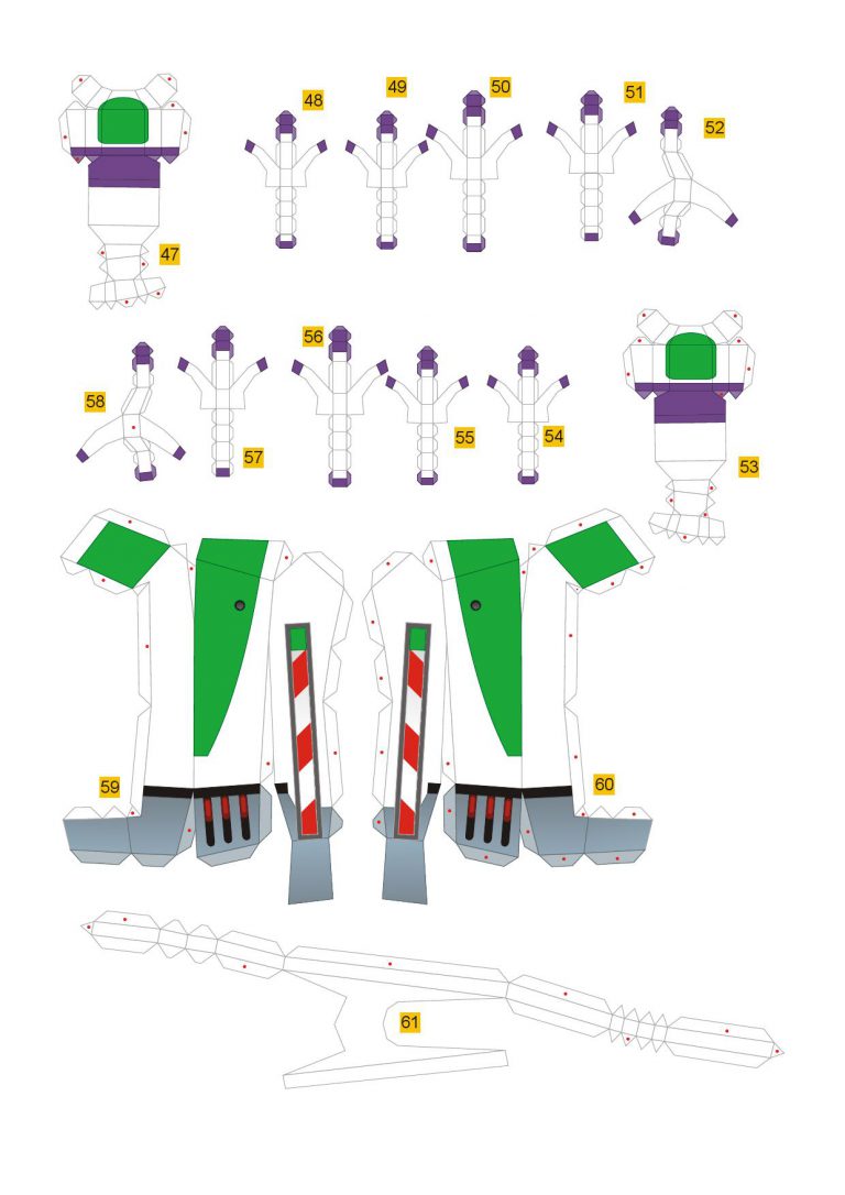 Paper models Paper model: Buzz Lightyear free & printable for kids and ...