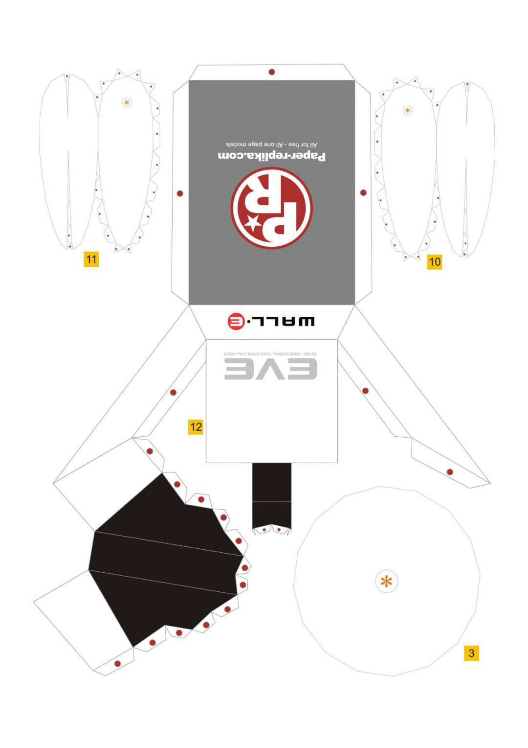 Paper model: Eve free & printable for kids and adults Downloadable PDF ...