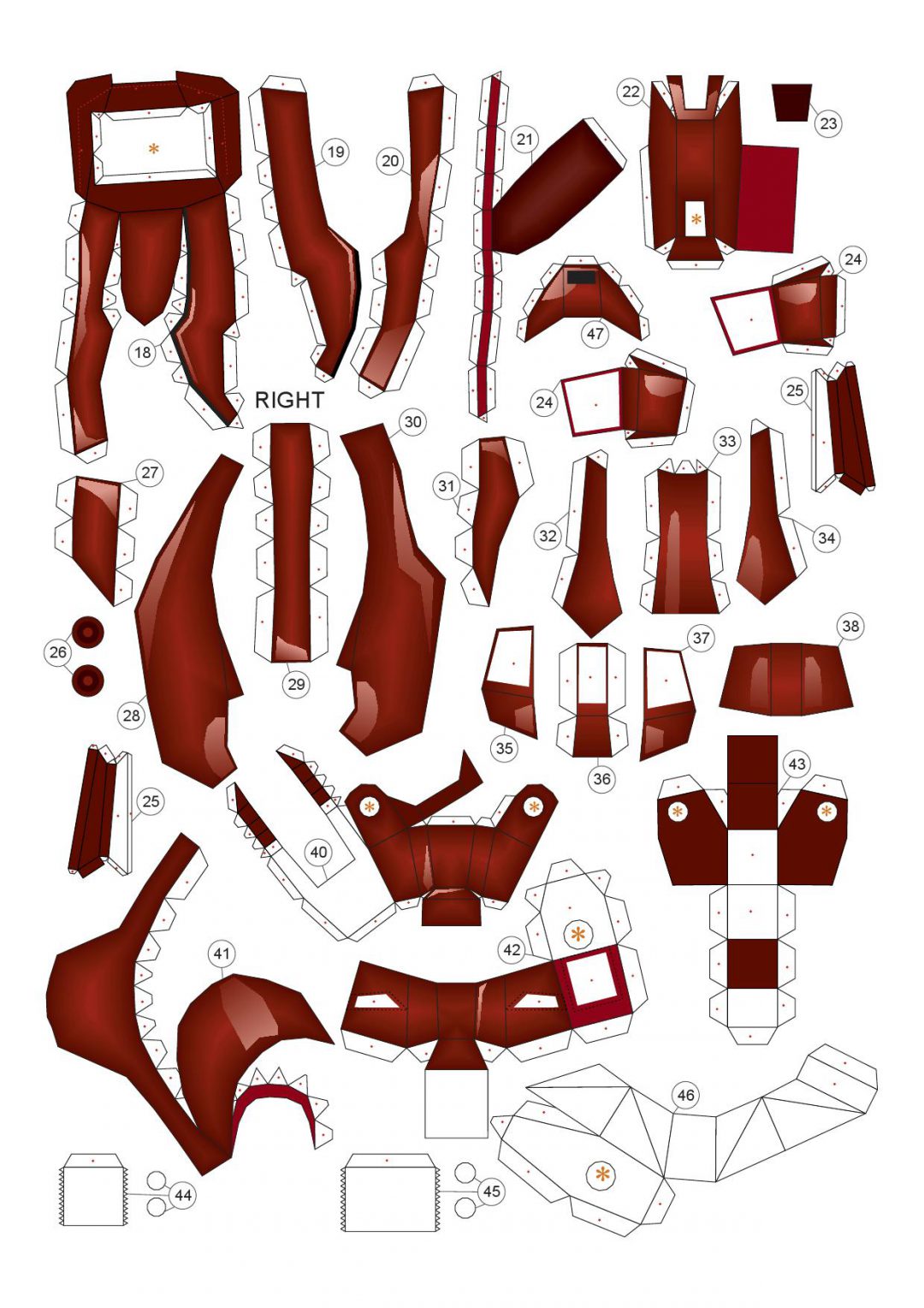 Paper model: Iron man free & printable for kids and adults Downloadable ...
