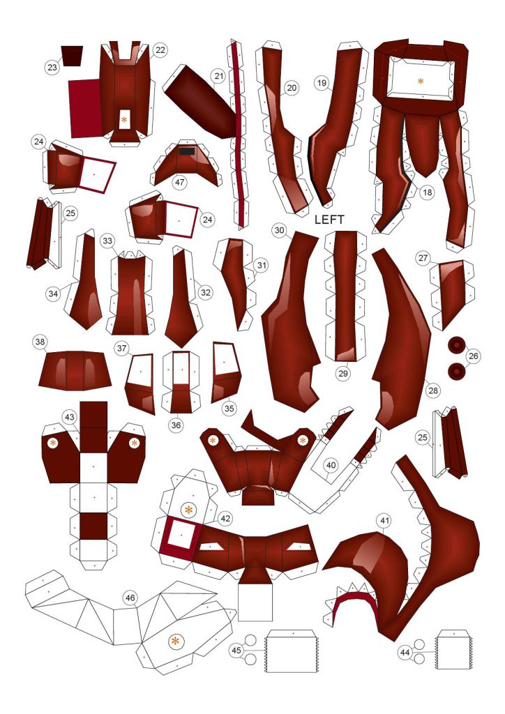 Paper model: Iron man free & printable for kids and adults Downloadable ...