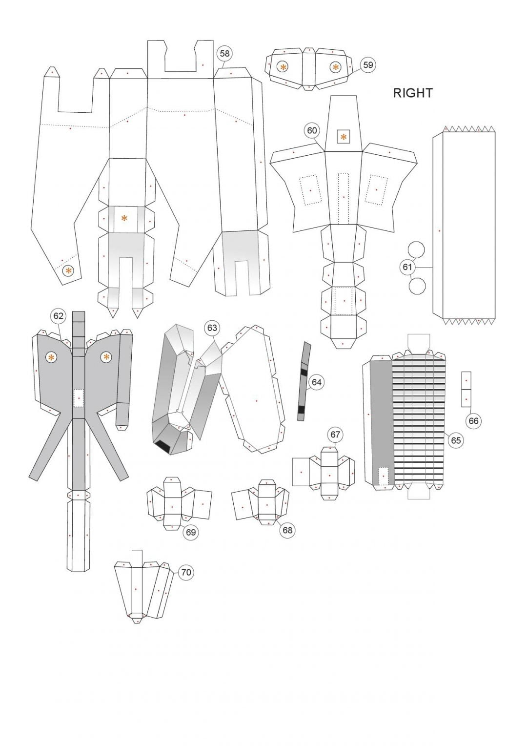 Paper model: Iron man free & printable for kids and adults Downloadable ...