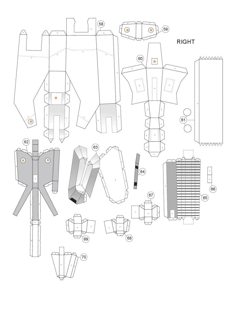Paper model: Iron man free & printable for kids and adults Downloadable ...