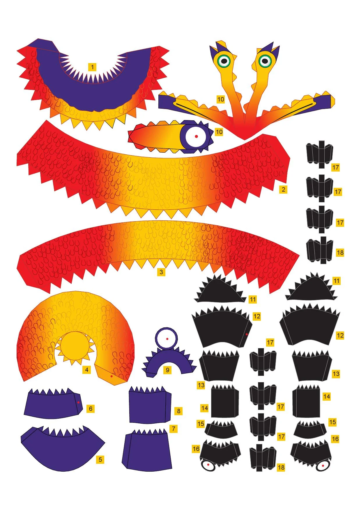 Papiermodelle: Kevin (Oben) zum ausdrucken, kostenlos, für Kinder und ...