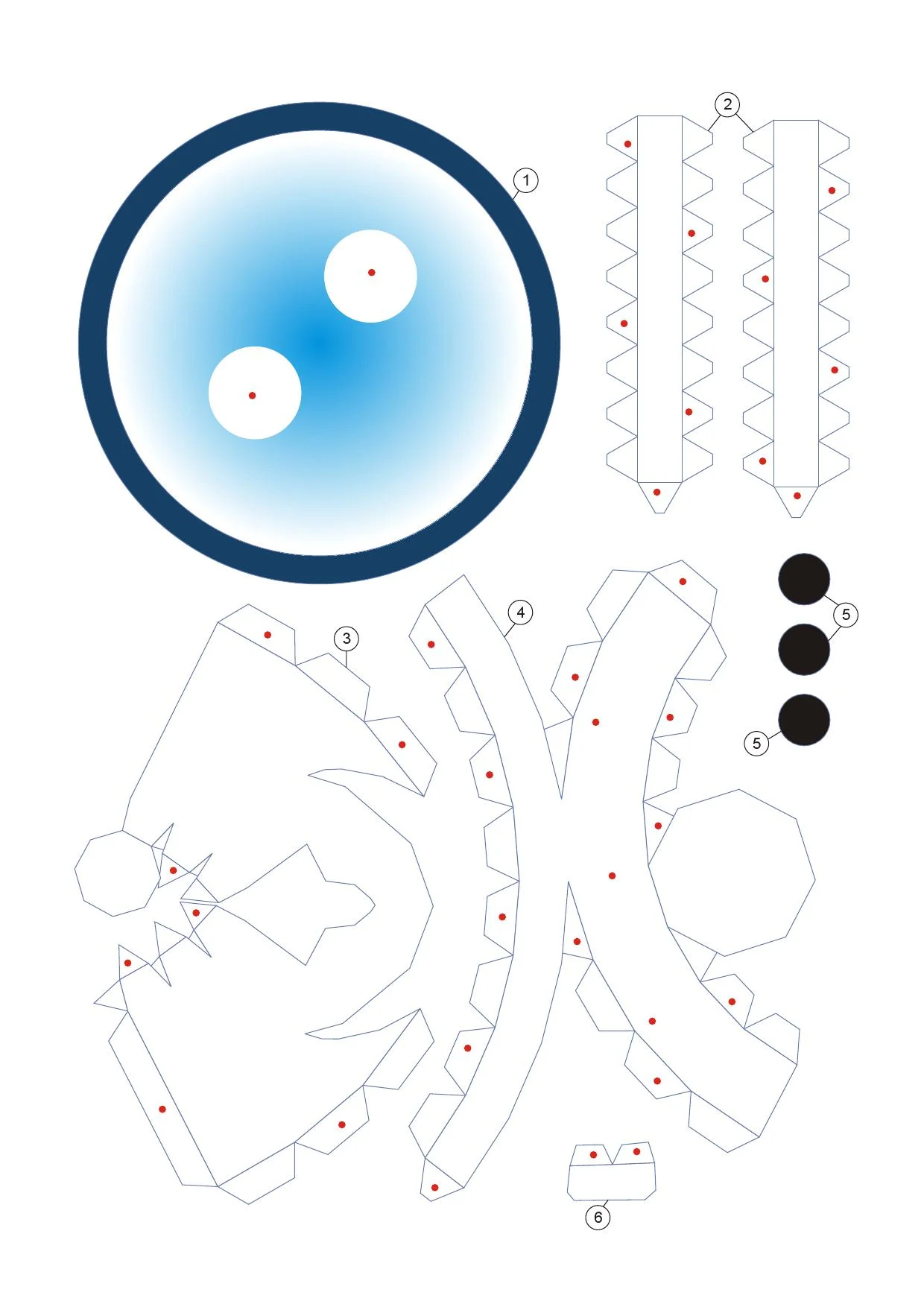 Paper model: Olaf free & printable for kids and adults Downloadable PDF ...
