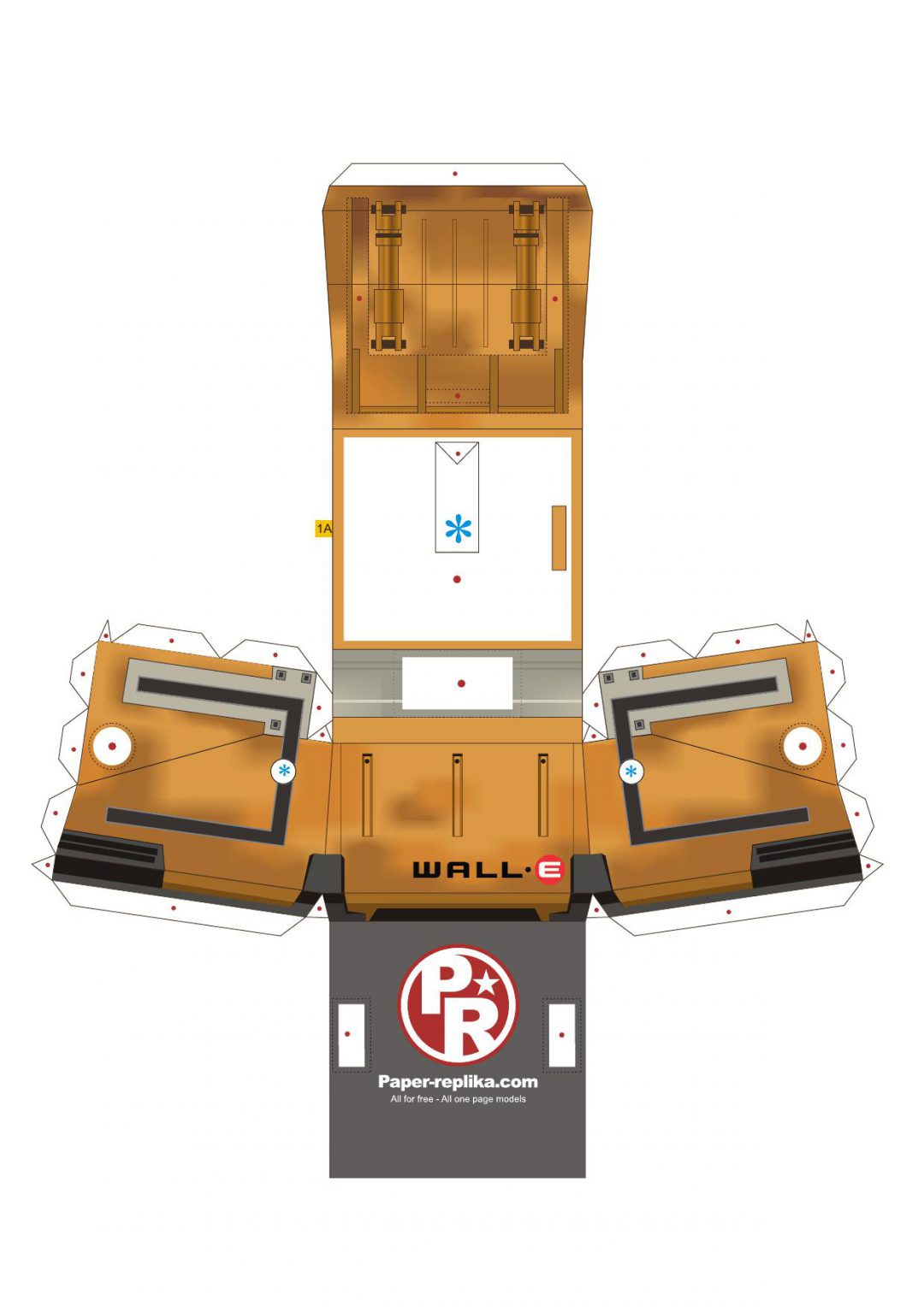 Paper model: Wall-e free & printable for kids and adults Downloadable ...