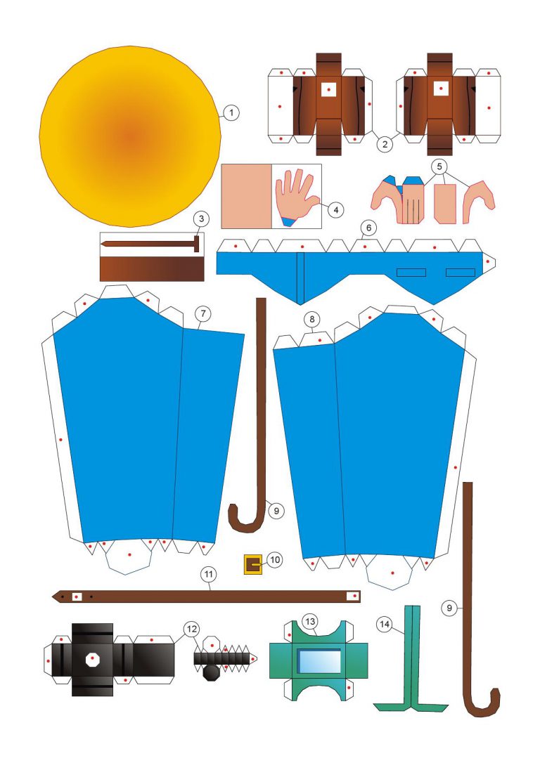 Paper model: Wally / Waldo free & printable for kids and adults ...