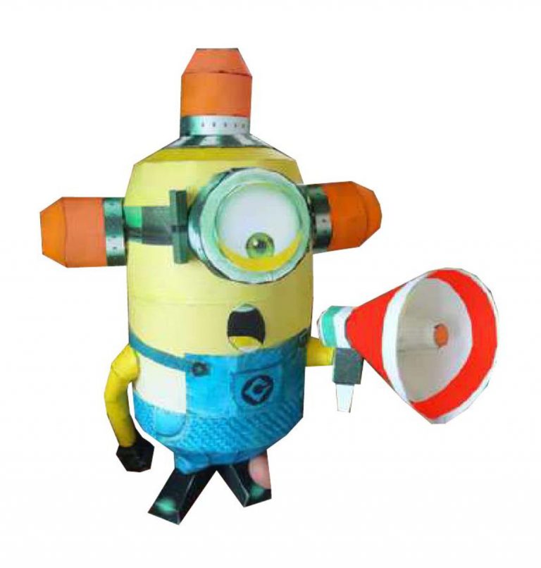 Paper models Paper model: Minion free & printable for kids and adults ...
