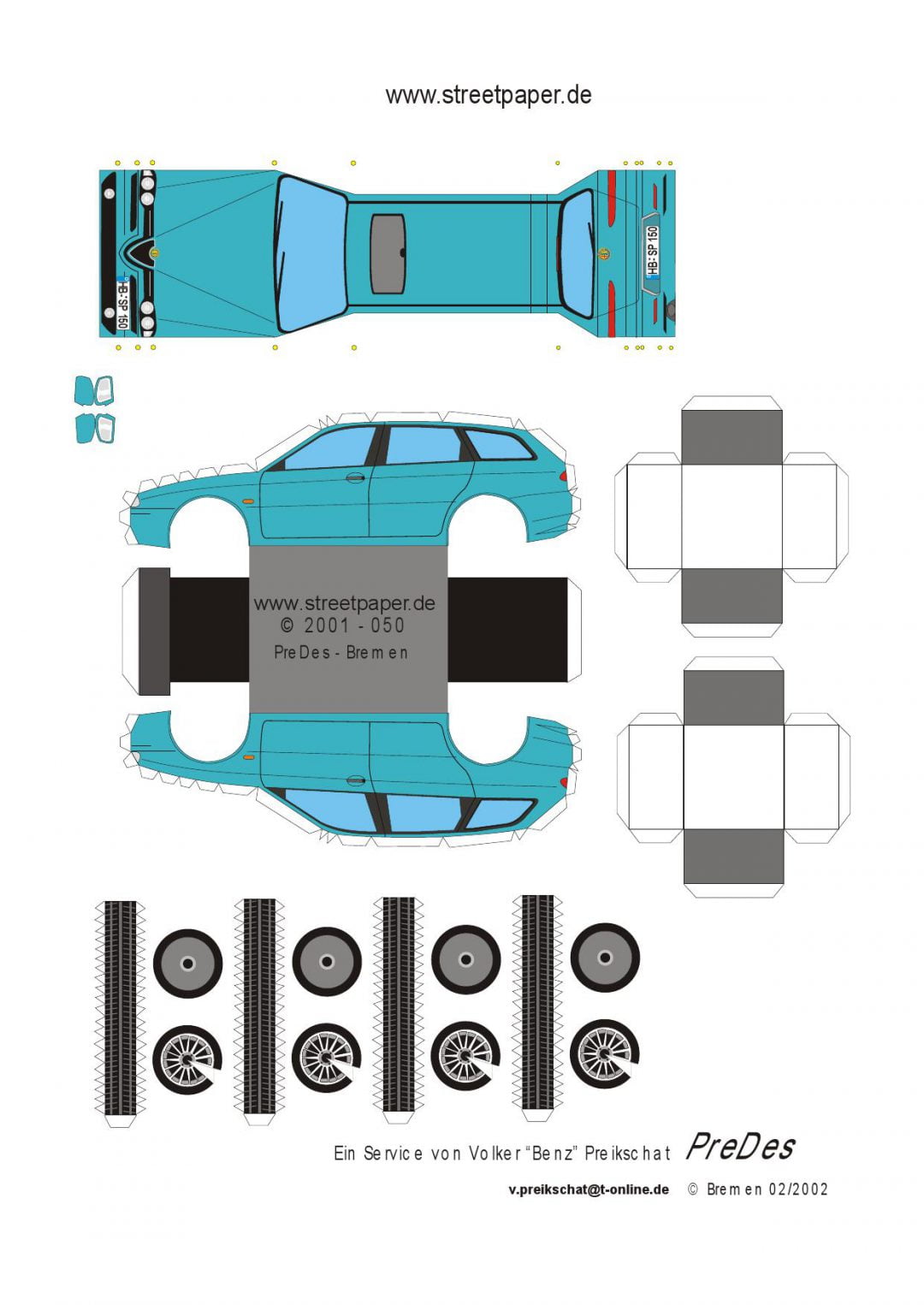 Paper model: Alfa Romeo Sport free & printable for kids and adults ...