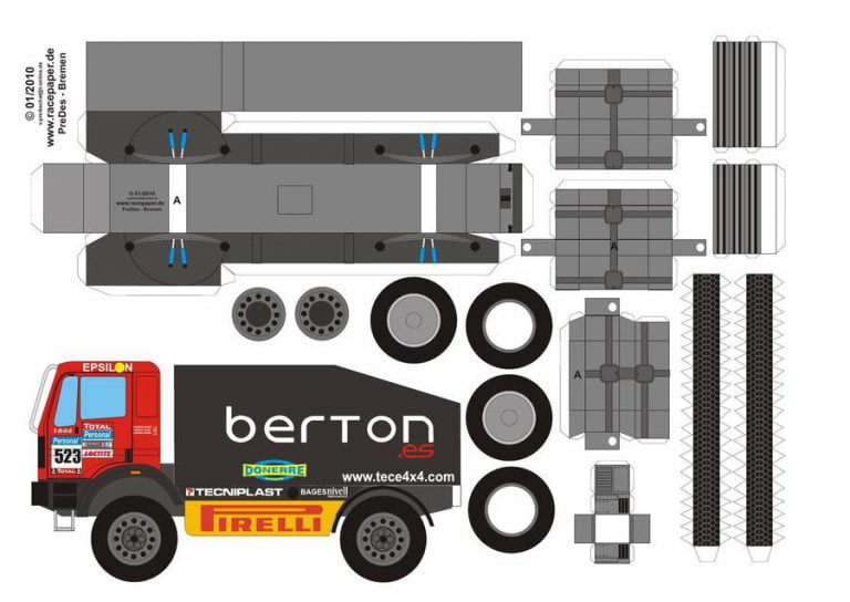 Paper model: Mercedes free & printable for kids and adults Downloadable ...