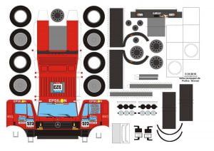Paper model: Mercedes free & printable for kids and adults Downloadable ...