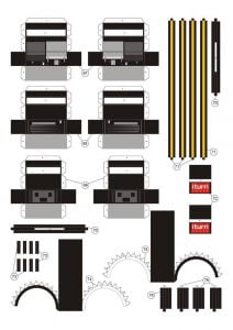 Paper model: Fire truck free & printable for kids and adults ...
