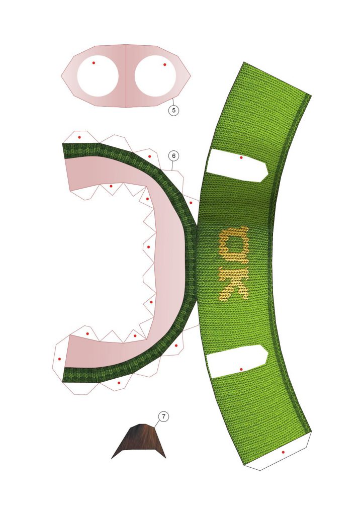 Paper model: Scott Squibbles (Monsters inc) free & printable for kids ...