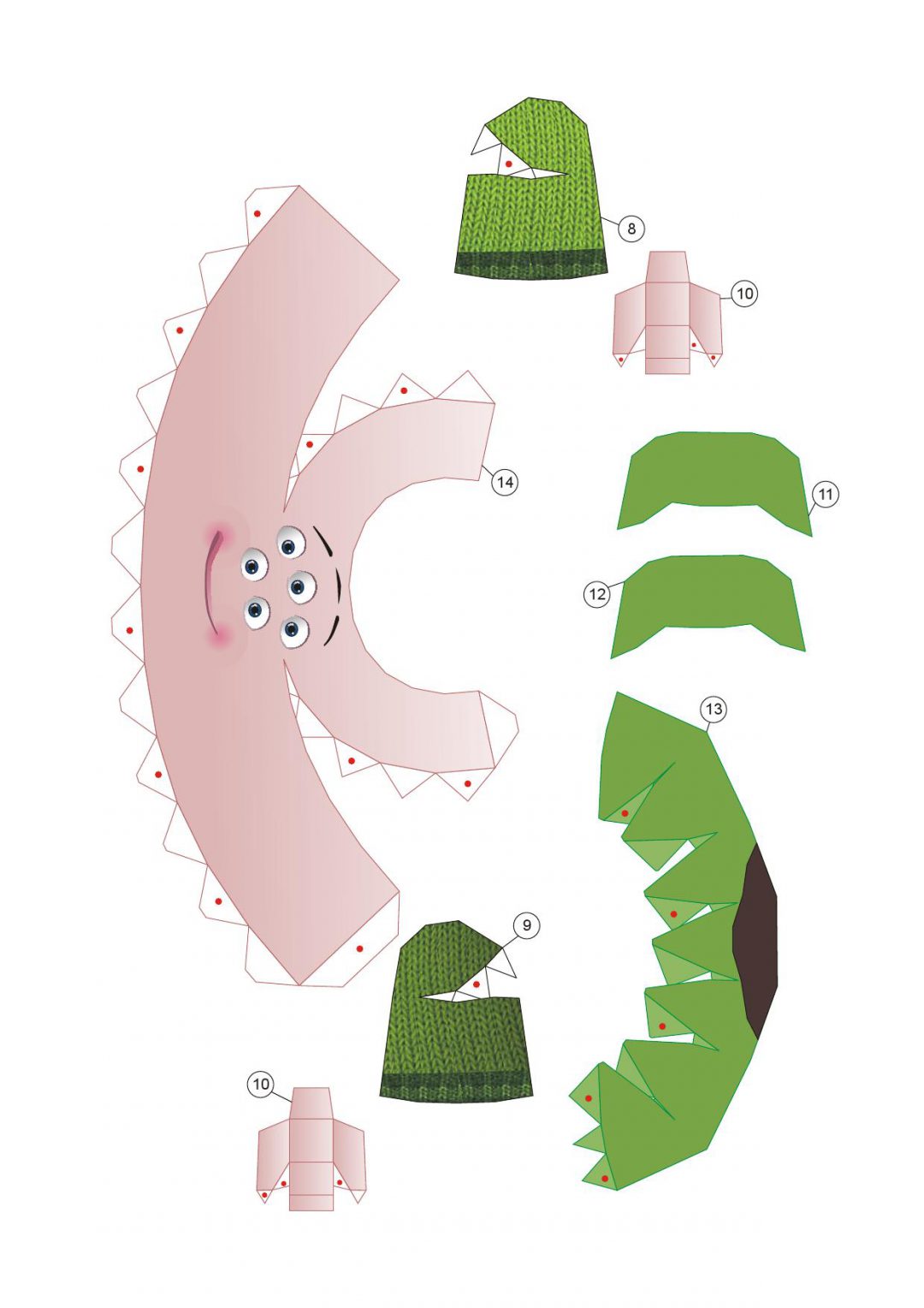 Paper model: Scott Squibbles (Monsters inc) free & printable for kids ...